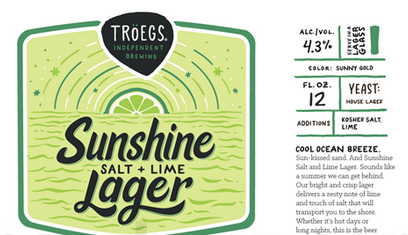 Troegs Brewing to Release Sunshine Salt and Lime Lager - The Beer Thrillers