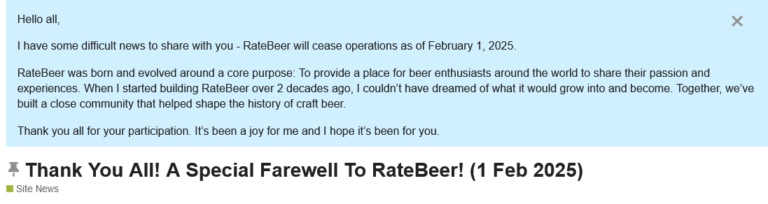 RateBeer to Close Its Doors: A Fond Farewell to a Craft Beer Icon - The ...